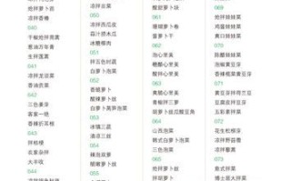 家庭冷菜谱大全_夏天凉菜怎么做