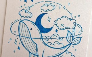 鲸鱼卡通图片唯美_怎么画才梦幻