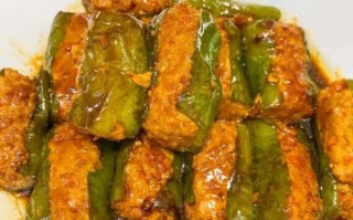 虎皮青椒肉馅怎么做_虎皮青椒酿肉好吃吗