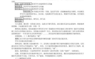 初中地理教案怎么写_地理教学设计步骤