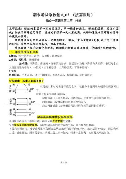 高一地理洋流怎么记_洋流对气候的影响-第1张图片-山城妙识