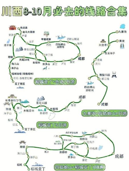 四川旅游景点地图_川西环线怎么玩-第1张图片-山城妙识 四川旅游景点地图_川西环线怎么玩-第1张图片-山城妙识