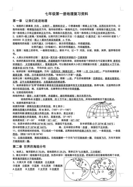 七年级上册地理知识点总结_如何高效记忆-第1张图片-山城妙识 七年级上册地理知识点总结_如何高效记忆-第1张图片-山城妙识