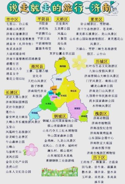 济南景点分布图_如何规划一日游路线-第2张图片-山城妙识