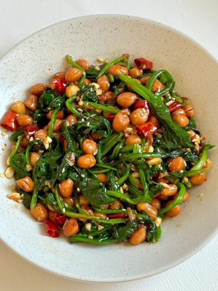 陈醋菠菜花生米怎么做_凉拌陈醋菠菜花生米技巧-第2张图片-山城妙识