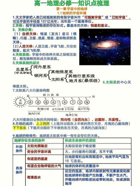 高一地理必修一知识点归纳_如何高效记忆-第1张图片-山城妙识 高一地理必修一知识点归纳_如何高效记忆-第1张图片-山城妙识