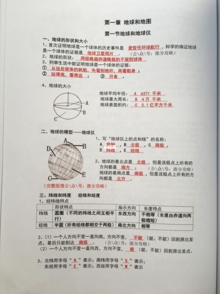 七年级上册地理重点知识有哪些_地球和地图怎么学-第1张图片-山城妙识