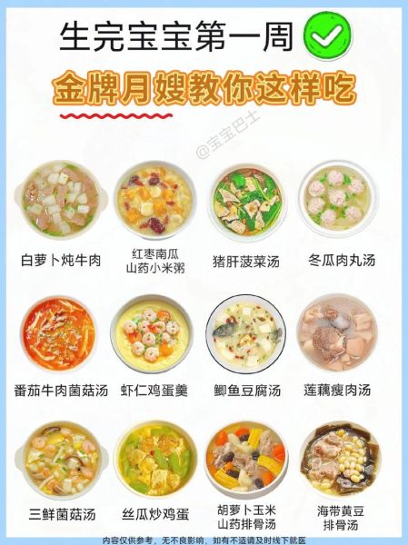 顺产产妇第一周吃什么_顺产30天食谱怎么安排-第2张图片-山城妙识