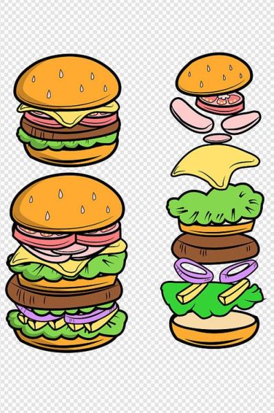 卡通汉堡包怎么画_卡通汉堡包图片素材哪里找-第2张图片-山城妙识