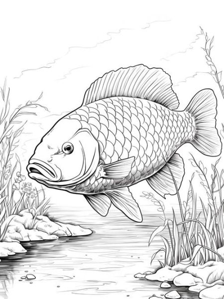 鲤鱼图片手绘_怎么画才生动-第3张图片-山城妙识