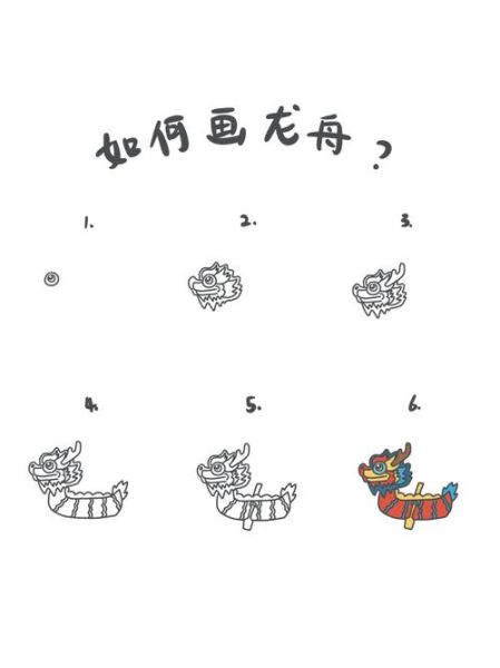 龙舟怎么画_龙舟简笔画步骤-第1张图片-山城妙识