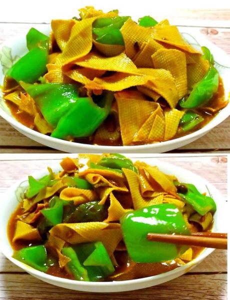 尖椒炒豆皮怎么做_尖椒炒豆皮的家常做法-第1张图片-山城妙识