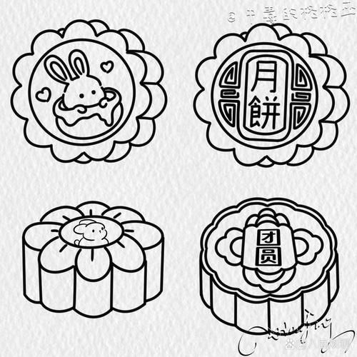 月饼简笔画怎么画_可爱月饼画法步骤-第2张图片-山城妙识 月饼简笔画怎么画_可爱月饼画法步骤-第2张图片-山城妙识