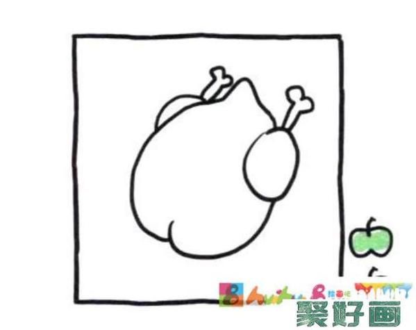 烤鸡简笔画怎么画_烤鸡简笔画步骤-第1张图片-山城妙识